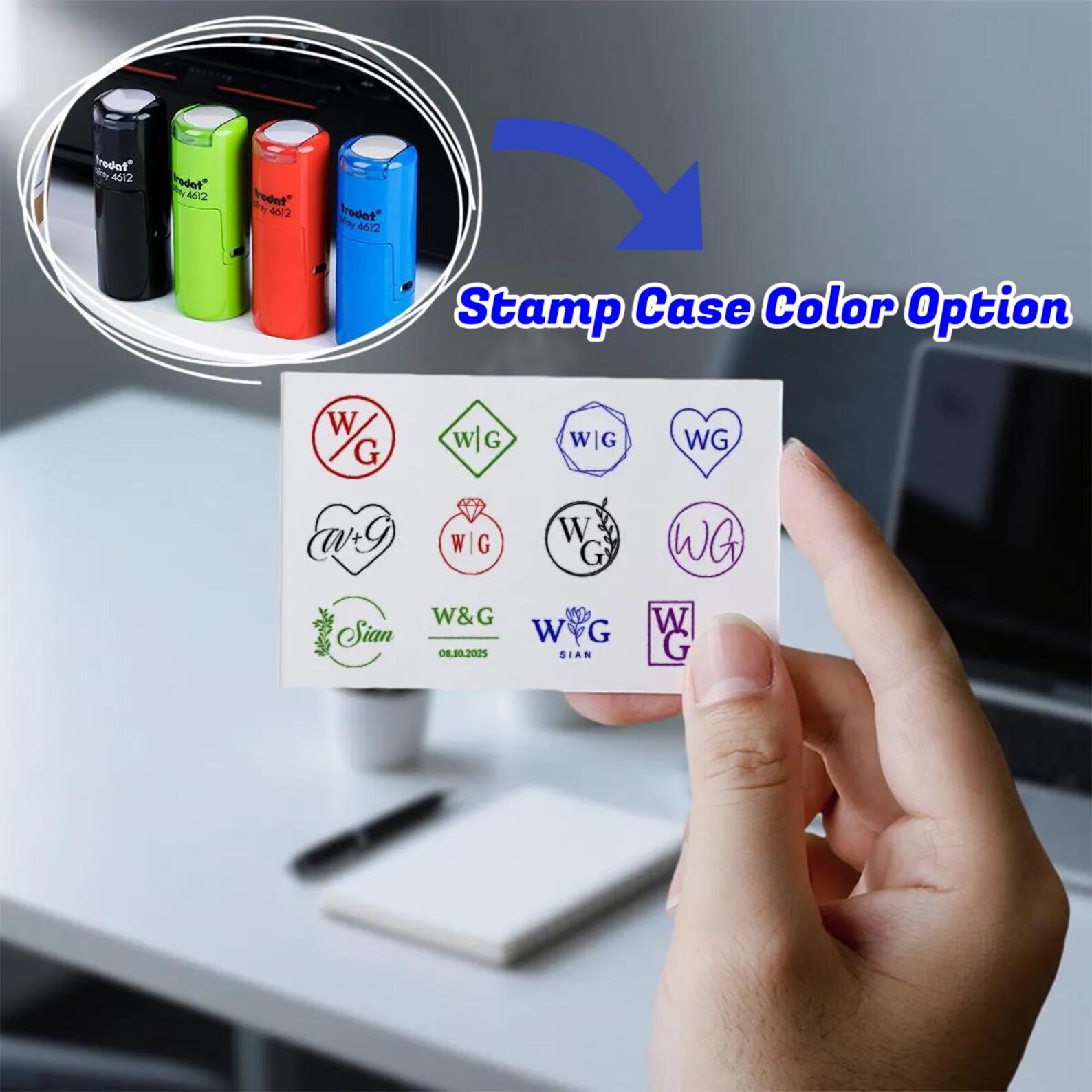 Loyalty Card Stamp, Custom Your Own Logo Stamp, Self Inking Small Round ...