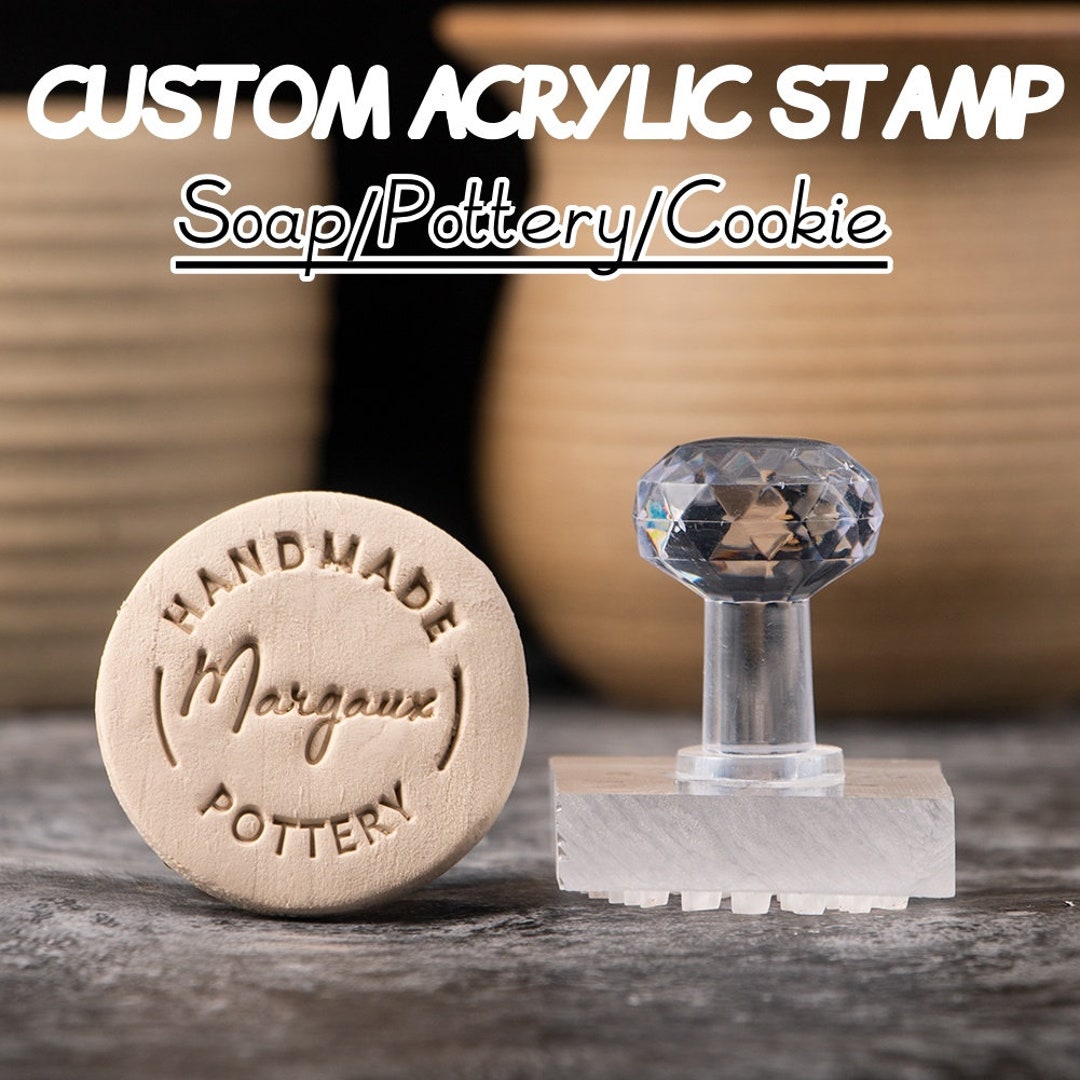 Custom Acrylic Stamp for Soap/ Pottery/ Cookie,pottery Signature,any ...
