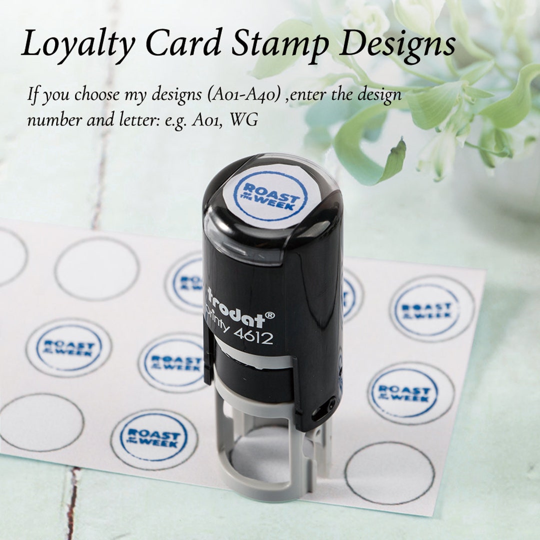 Loyalty Stamp, Self Inking Loyalty Stamp, Custom Your Own Logo Stamp, Loyalty Card Self Inking ...