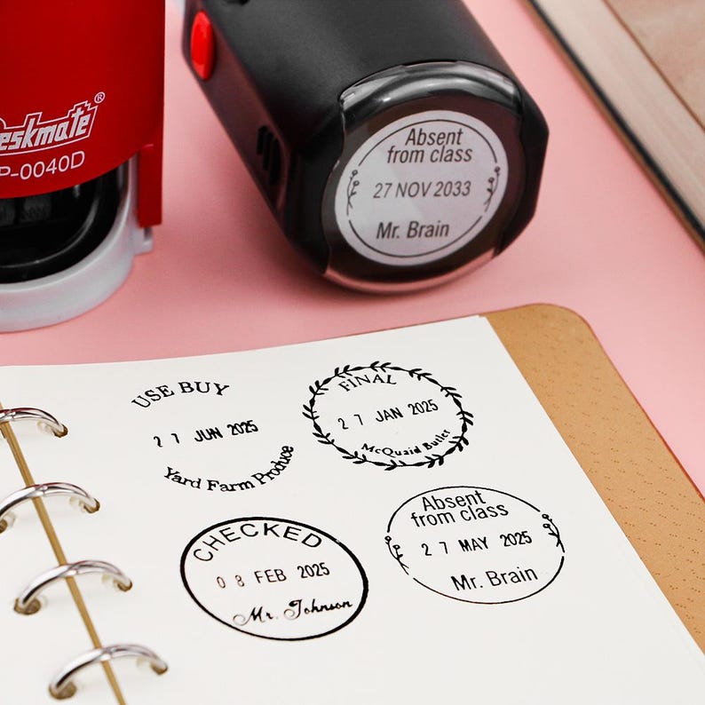 Personalised Date Stamp, Self-inking Personalized Date Stamp, Checked ...