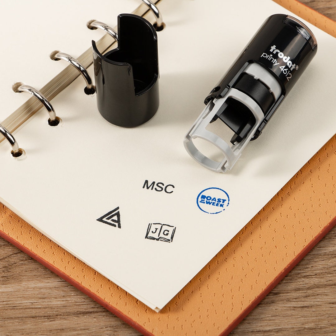 Loyalty Card Stamp, Custom Your Own Logo Stamp, Self Inking Small Round Stamp, 12 Mm, Custom ...