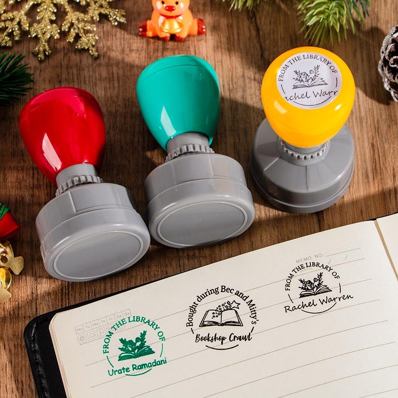Personalized Book Stamps - Etsy