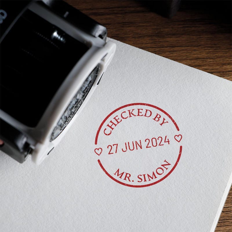 Custom Approved Stamp - Etsy