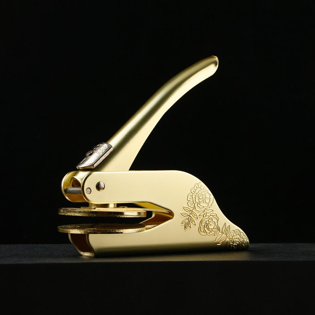 Custom Gold Embosser Stamp / Initials Embosser / Logo Embosser Stamp ...