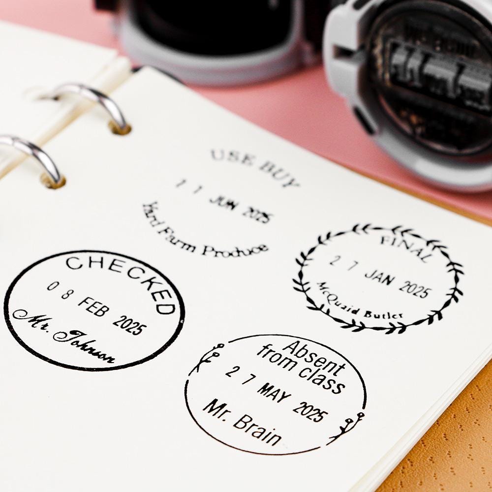 Personalised Date Stamp, Self-inking Personalized Date Stamp, Checked ...