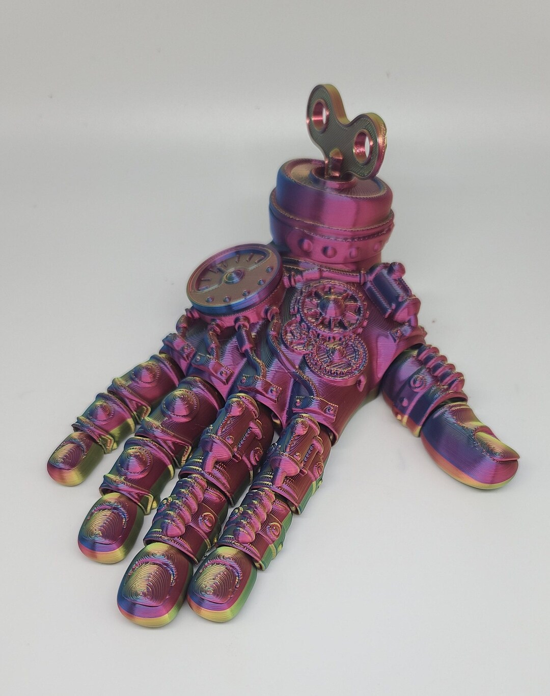 Steampunk Hand Container Articulated Fidget Flexi Office Desk Decor ...