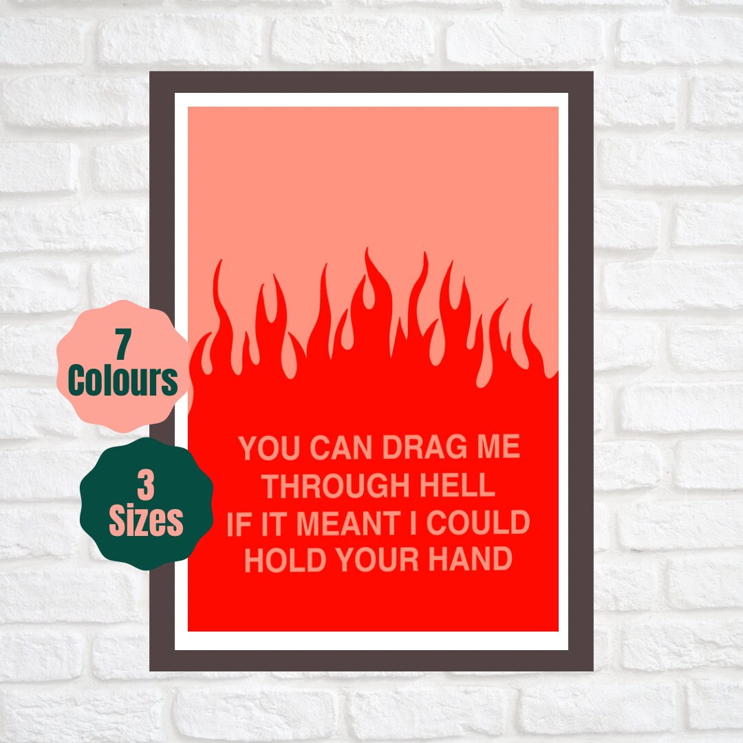 Follow You // Drag Me Through Hell Inspired Print // Metal Emo Music ...