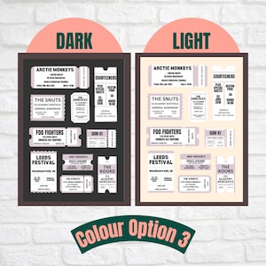 Custom Gig Ticket Poster // Personalised Concert Ticket Stub Print ...