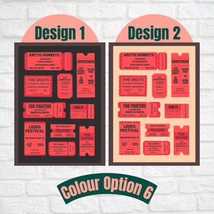 Custom Gig Ticket Poster // Personalised Concert Ticket Stub Print ...