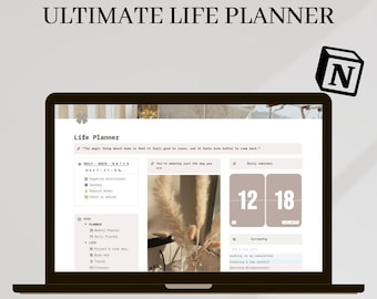 The Ultimate Notion Planner, Notion Template, Notion Planner, Notion Life Planner, Aesthetic ...