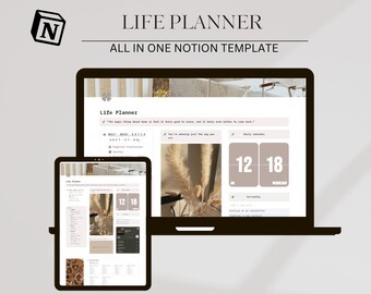 Notion Template Extended Life Planner All in One Template Notion Dashboard, Ultimate Notion ...