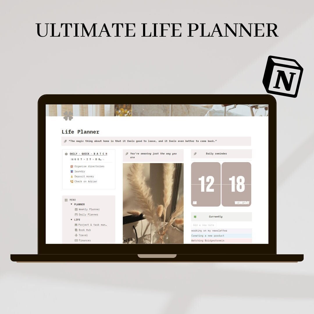 2025 Notion Life Planner Template, All in One Notion Dashboard, That ...