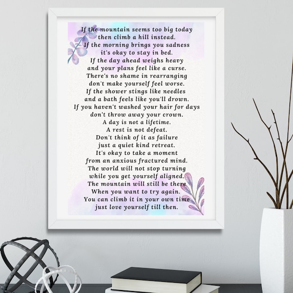 Framed Today Poem - Etsy