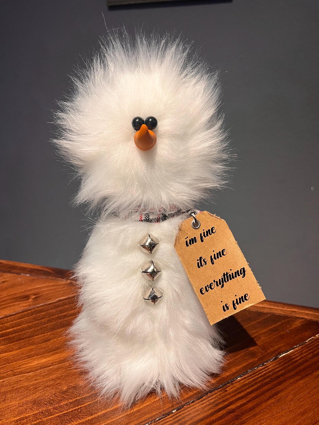 Frazzled Snowman Faux Fur Christmas Winter Decor - Etsy