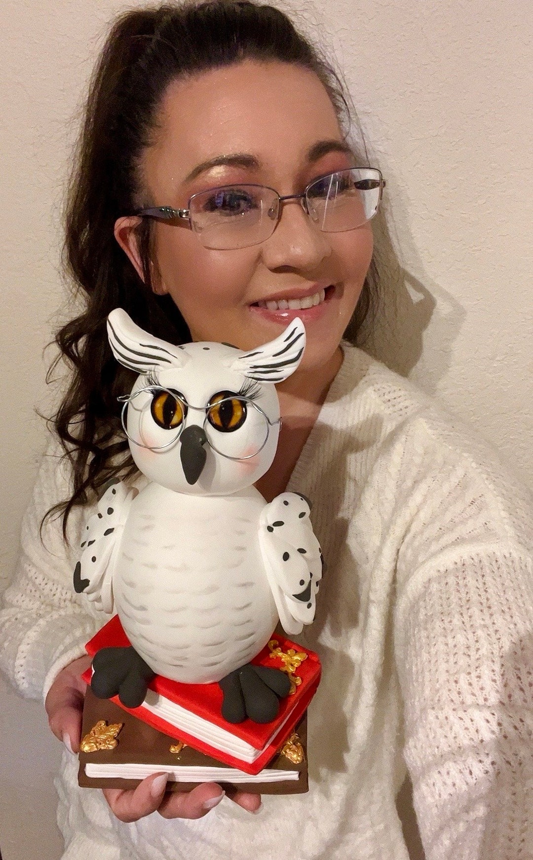 PREORDER ONLY Faux Fake Bake White Owl Prop, Air Dry Foam Clay, Photo ...