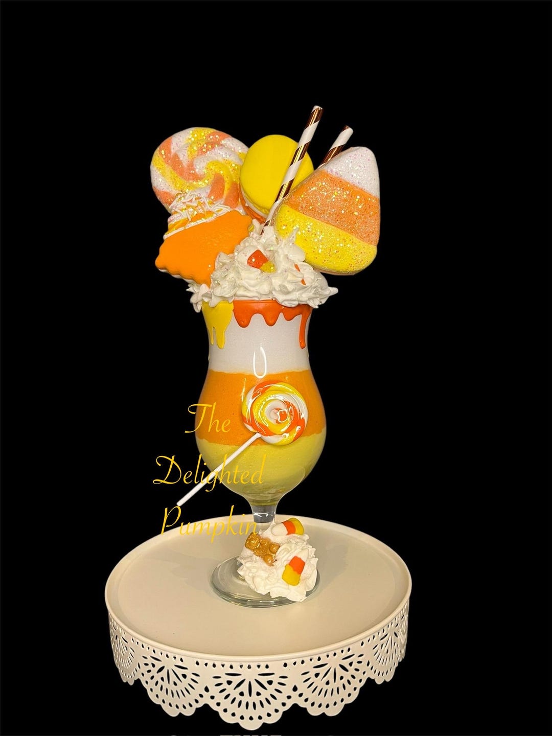 Faux Fake Bake Halloween Candy Corn Shake Tiered Tray Decor - Etsy