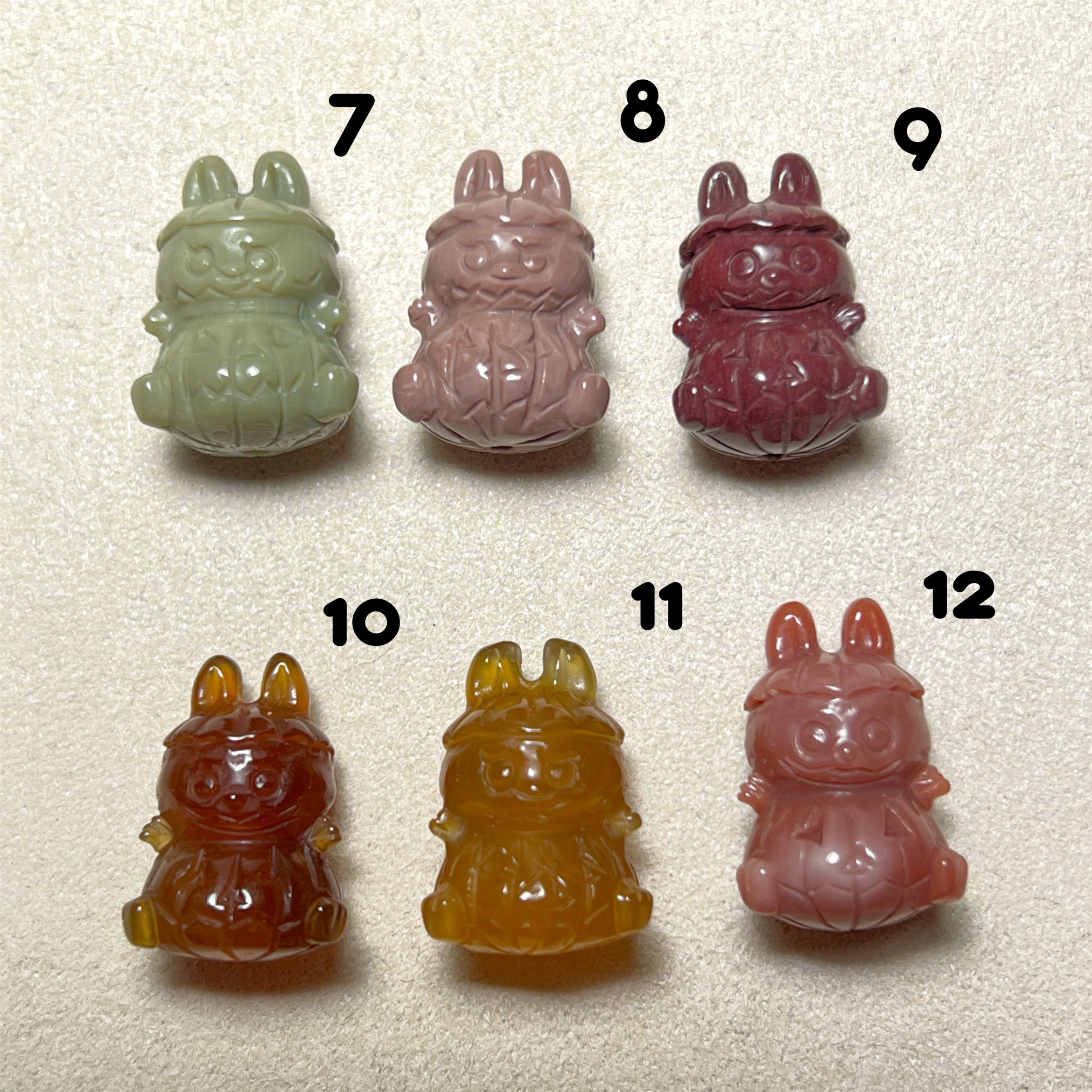 Cartoon Alashan Rock Agate Charm Gift From Natural LABUBU / Rabbit ...