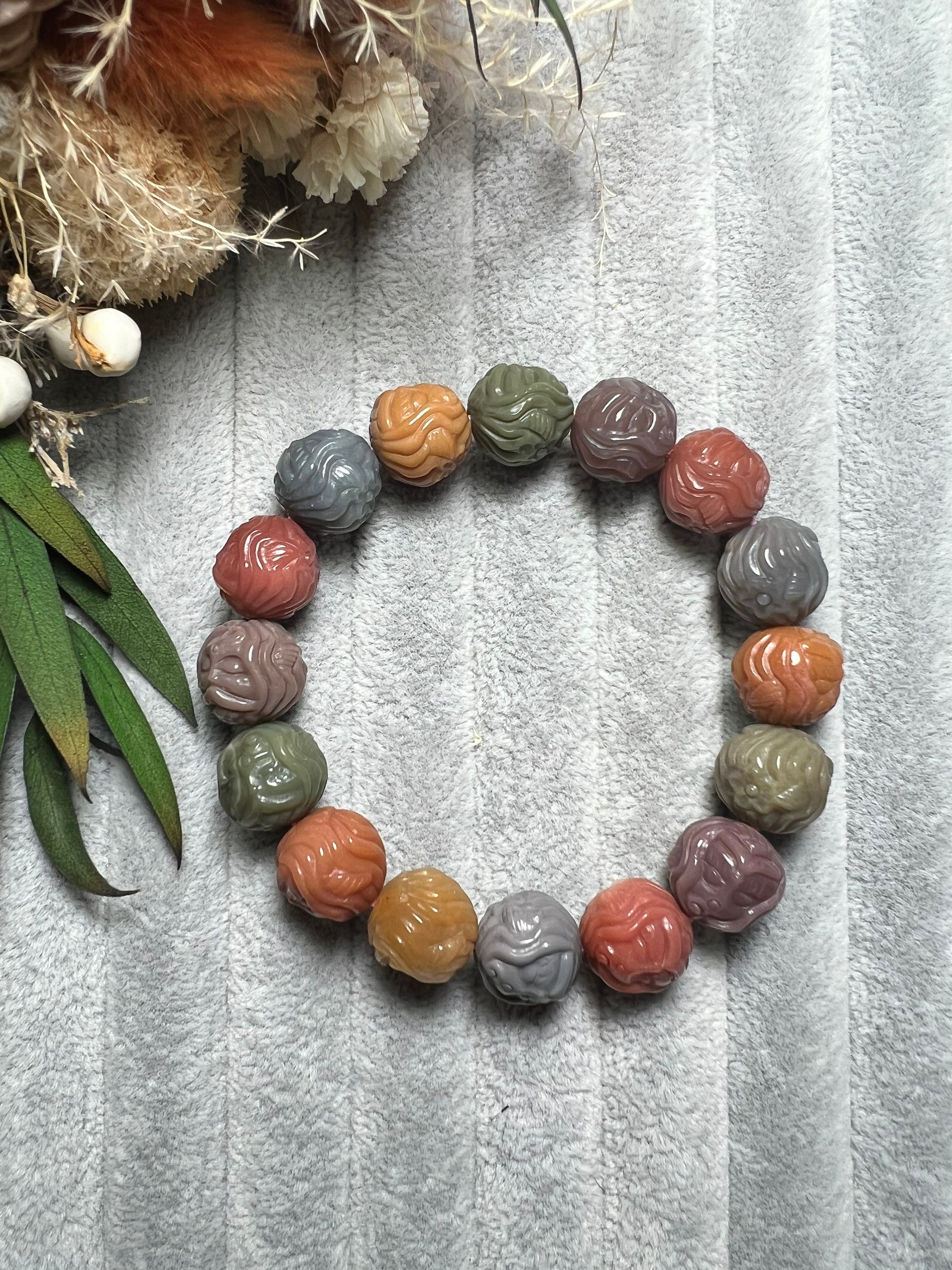 Alashan Rock Agate Sculpted Bead Cat , Gold Swallower & Mermaid Unique ...