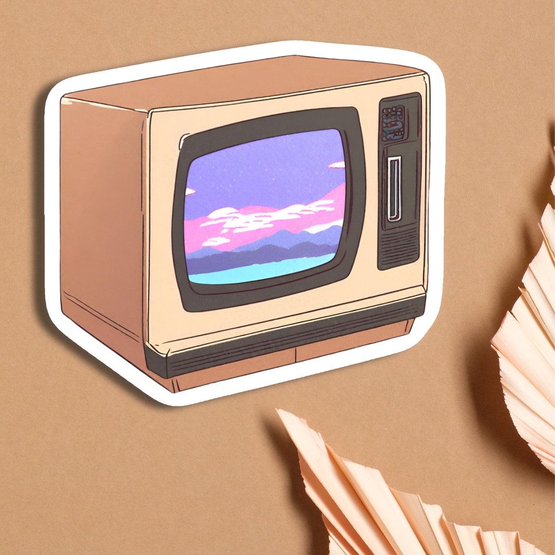 Sticker Lofi Aesthetic Retro Television Vibes Waterproof Glossy Vinyl ...