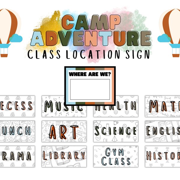 Classroom Location Sign - Etsy