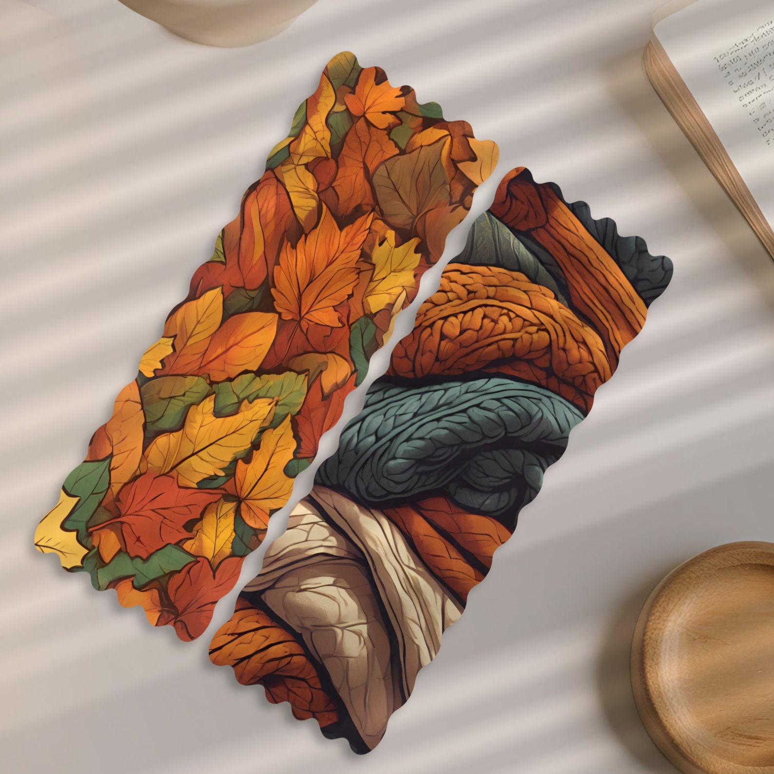 Fall Bookmarks Set of Four Heavy Duty Waterproof Laminated Autumn ...