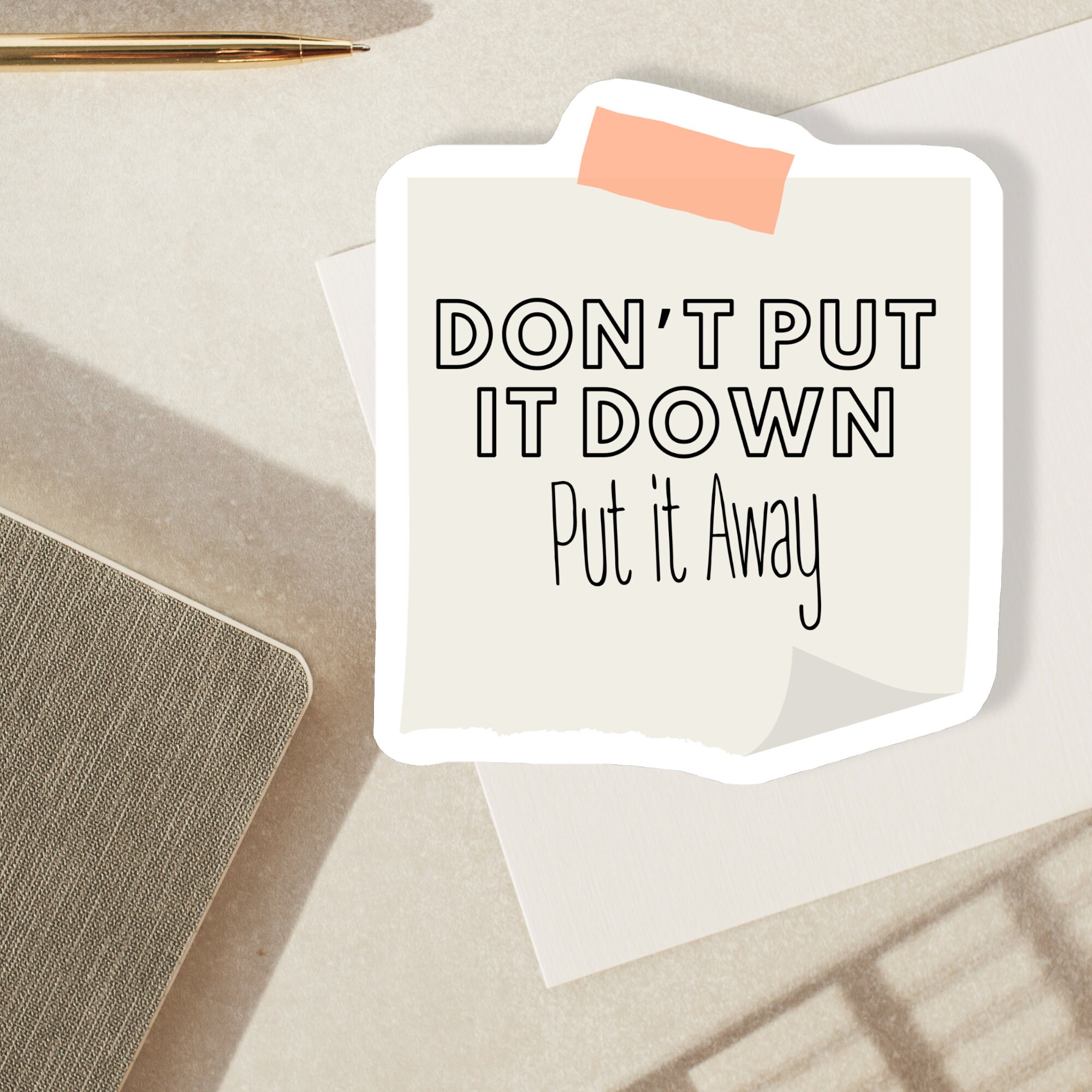 ADHD Inspiring Quote Waterproof Glossy Vinyl Sticker Sticky Note Art ...