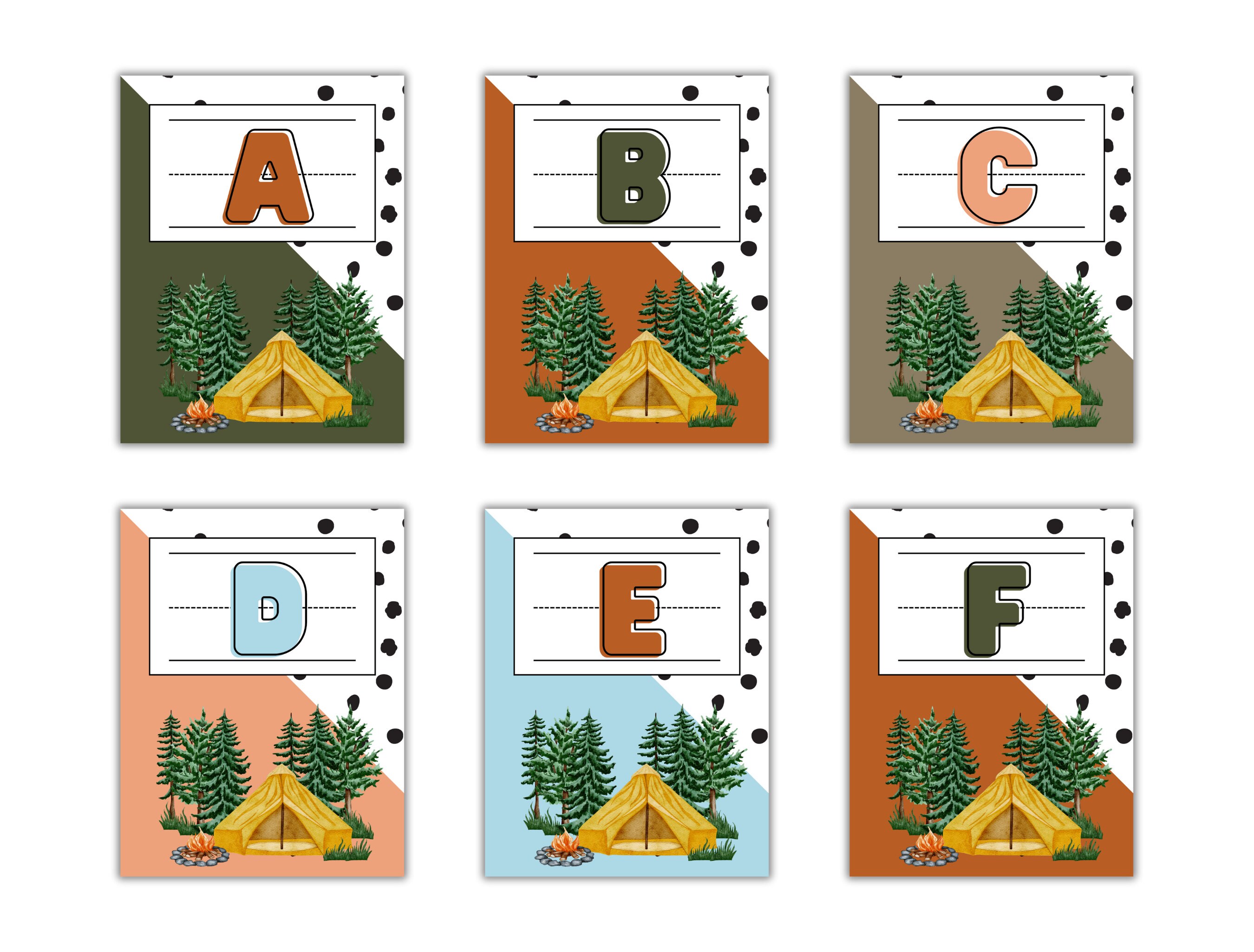 A-Z Alphabet Classroom Posters Camp Adventure Themed - Etsy Australia