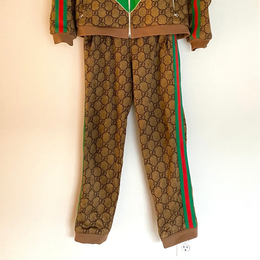 Gucci Classic Monogram Logo Staff Pants - Etsy