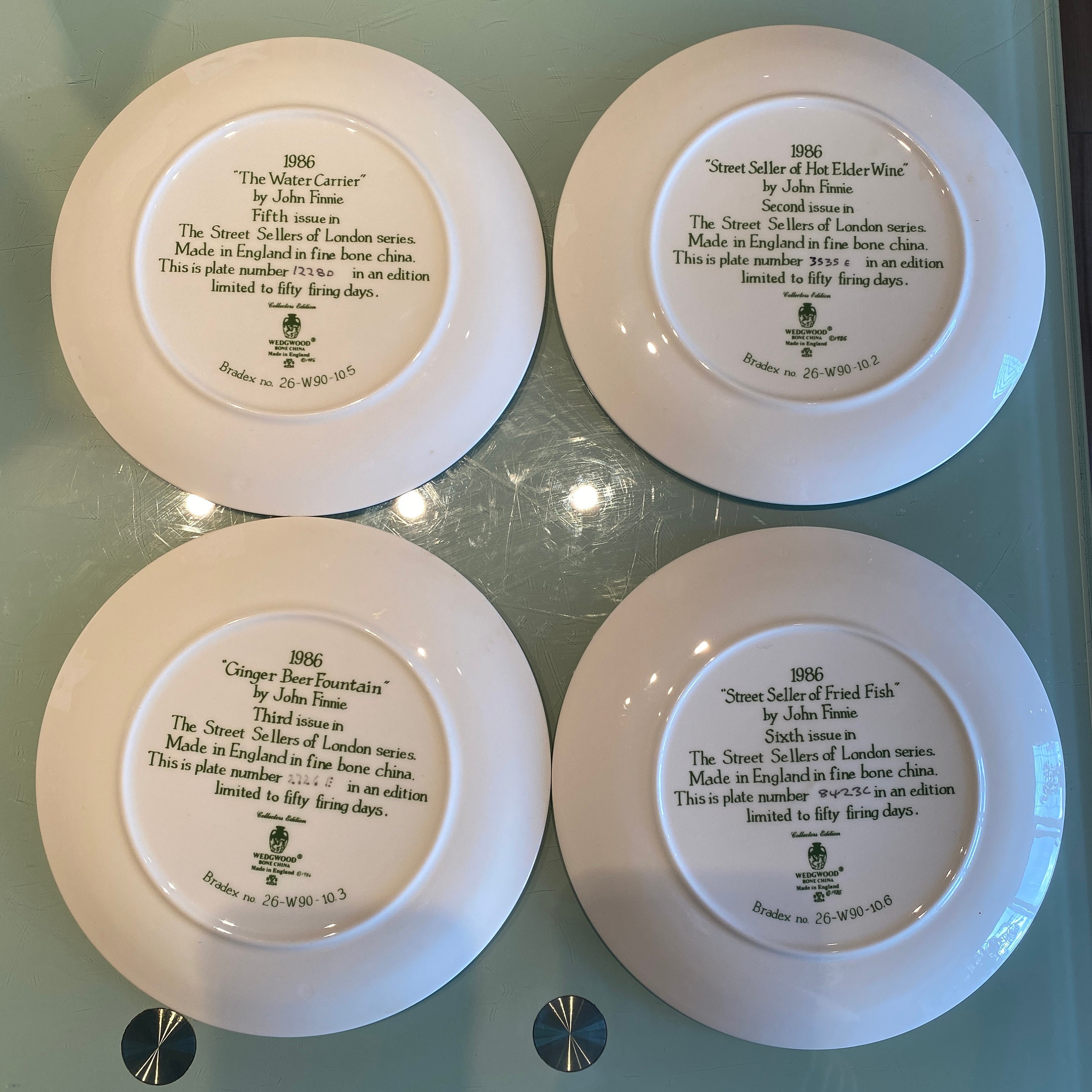 Vintage Fine Bone China Plates the Street Sellers of - Etsy