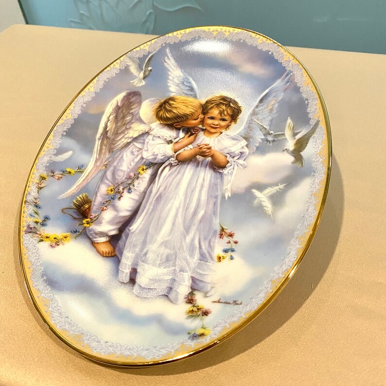 Vintage Reco Fine Bone China Plates angel Kisses - Etsy