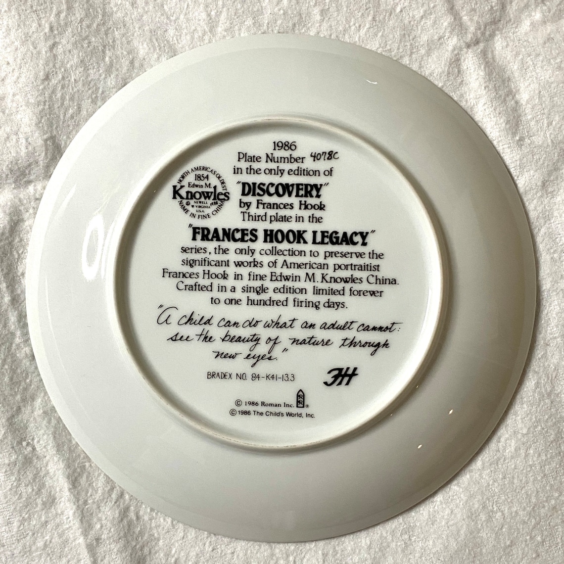 Vintage Knowles Fine Bone China Plates Discovery - Etsy