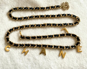 Chanel Charm Logo Necklace - Etsy