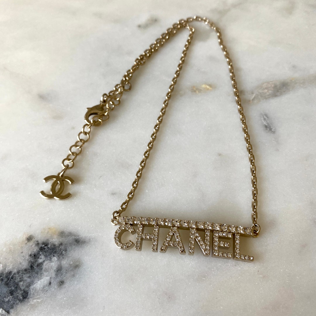 Chanel Classic Wording Necklace Pendant - Etsy