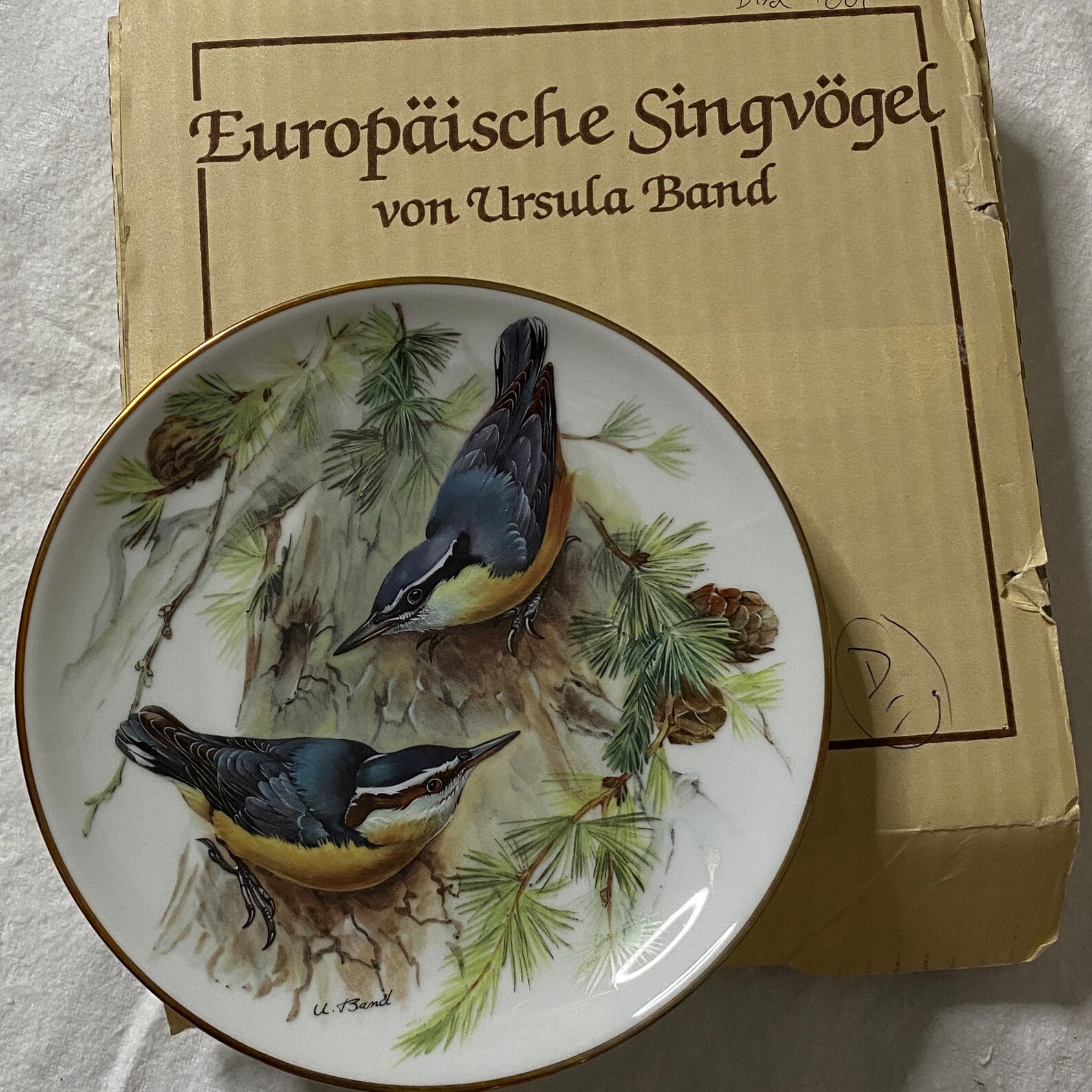 Vintage ALT Fine Bone China Plates. " Korsikanischer Kleiber " - Etsy