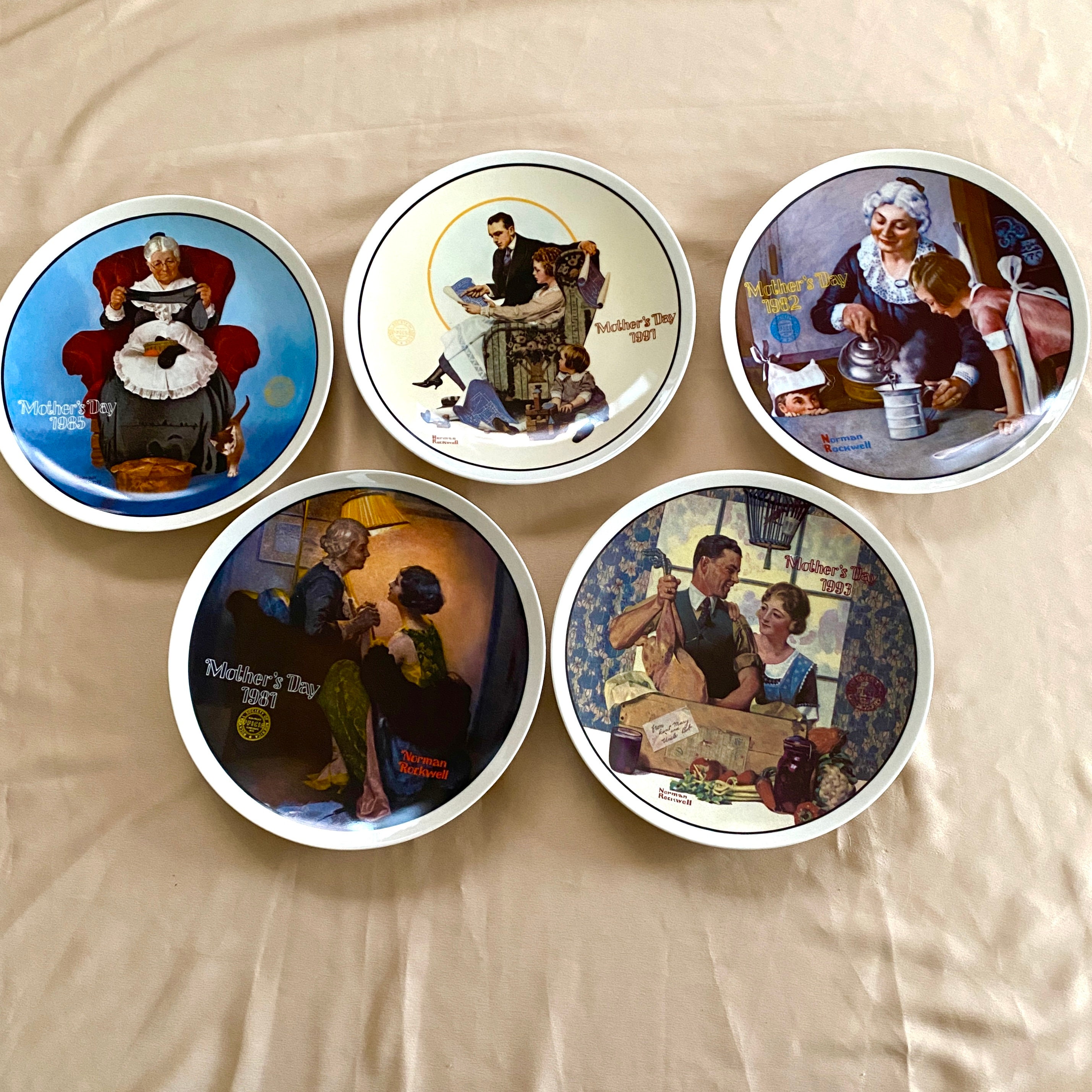 Vintage Knowles Fine Bone China Plates first Limited Edition Set of 10 ...