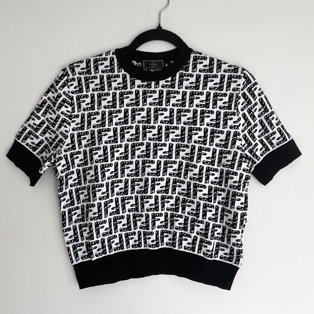 Vintage Fendi Logo Shortsleeves Tee - Etsy