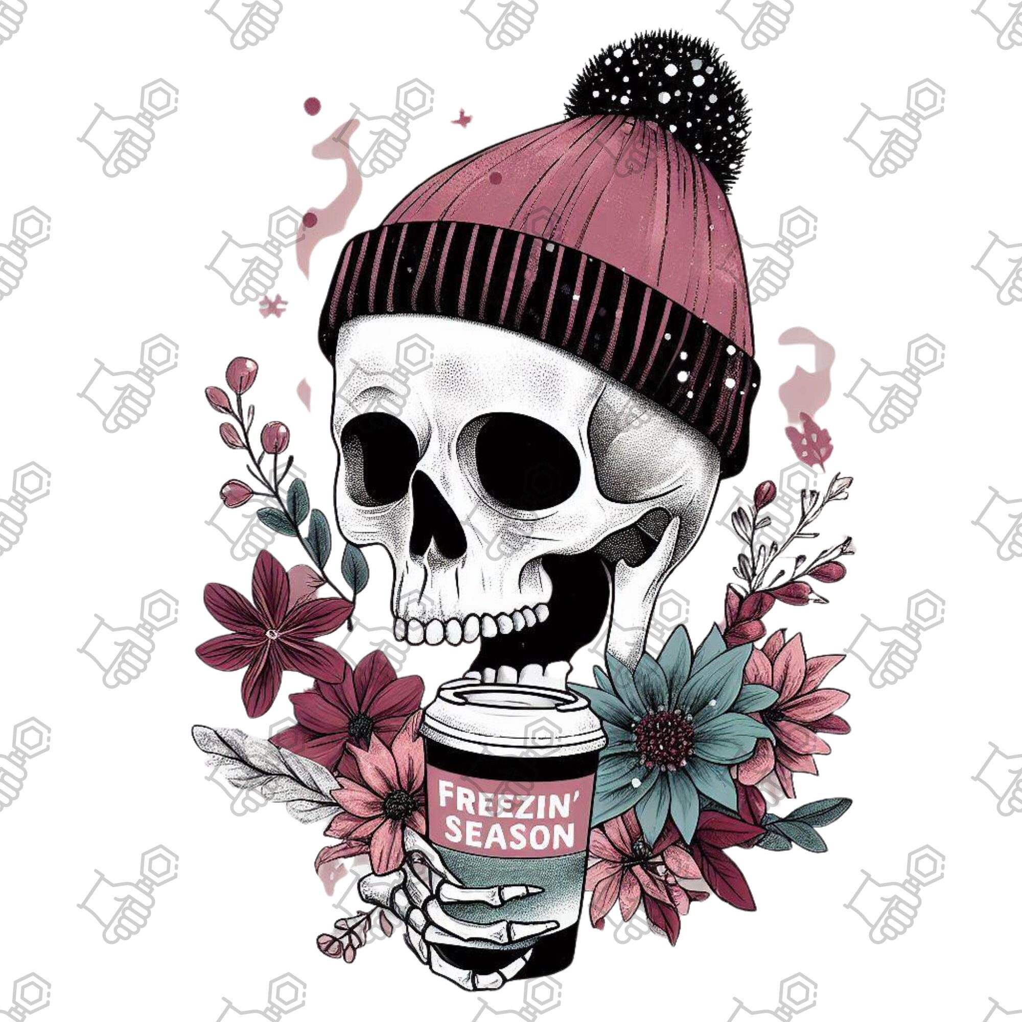 Freezin Season Skeleton PNG | INSTANT Download | Trendy Png | Skeleton ...