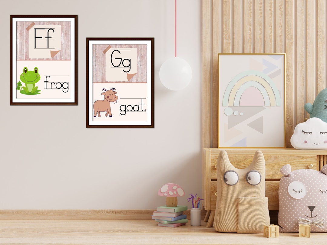 Alphabet Poster A-Z Preschool Clasroom Decor Educational ABC Poster ...