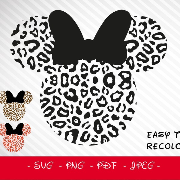 Minnie Cheetah Svg Etsy