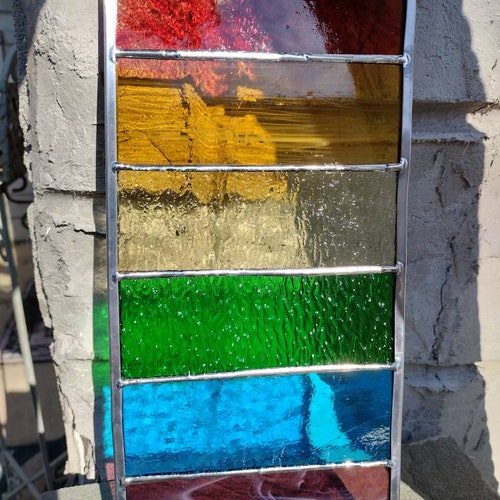 Stained Glass Rainbow Window Set of 2 - Etsy Canada