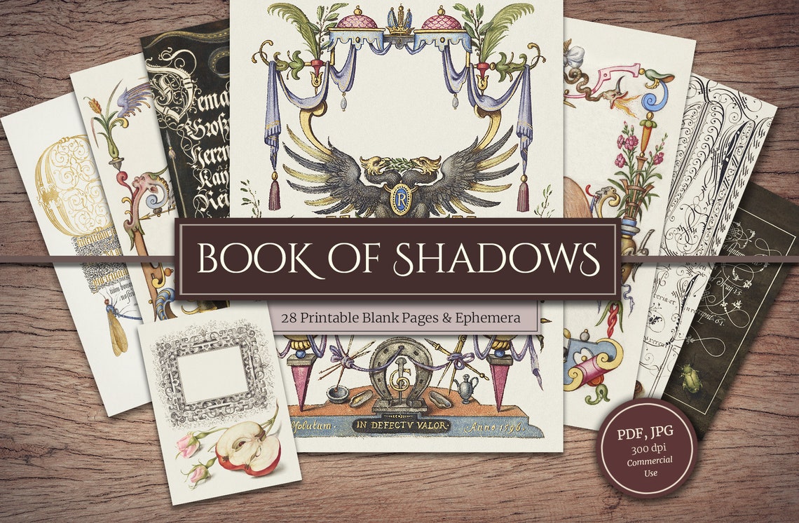 All the Spellbook Pages 160 Illustrated Pages in PDF JPG - Etsy