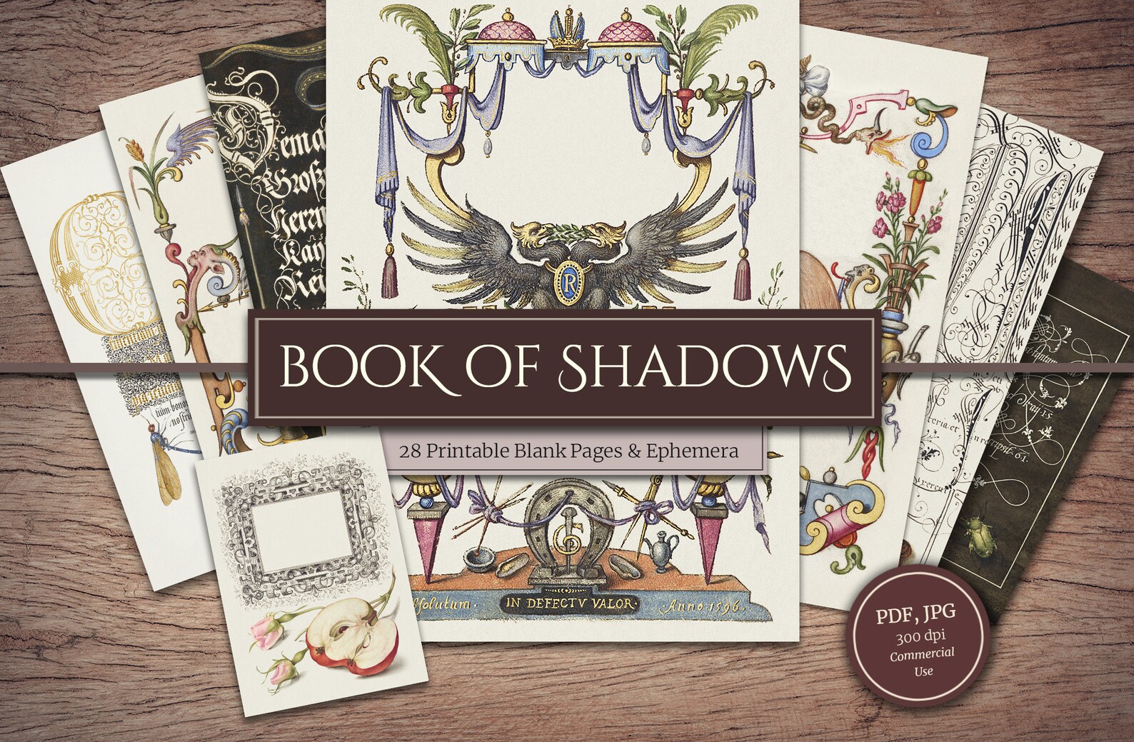 All the Spellbook Pages 160 Illustrated Pages in PDF JPG - Etsy