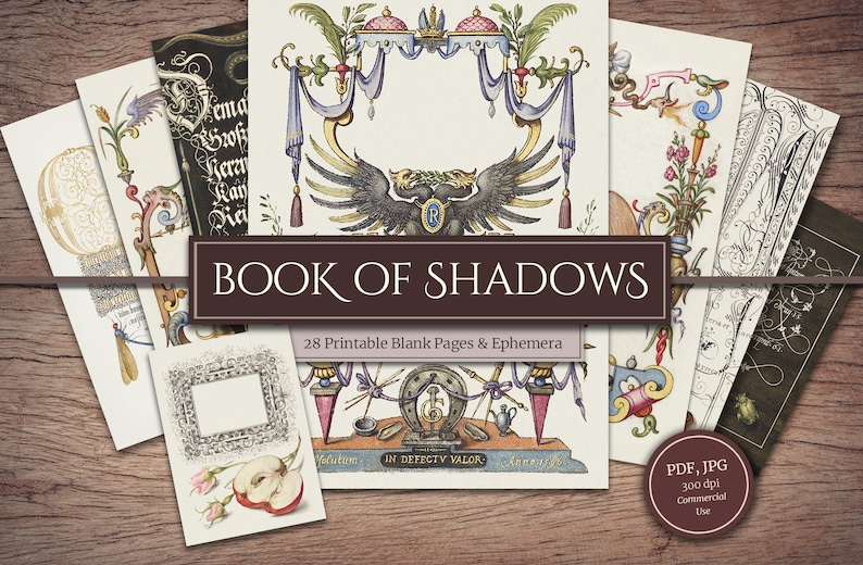 All the Spellbook Pages 160 Illustrated Pages in PDF JPG - Etsy