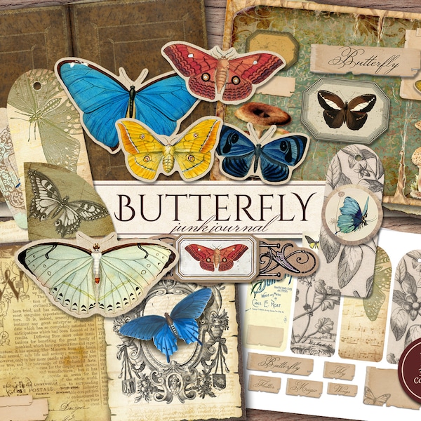 Butterfly Ephemera - Etsy