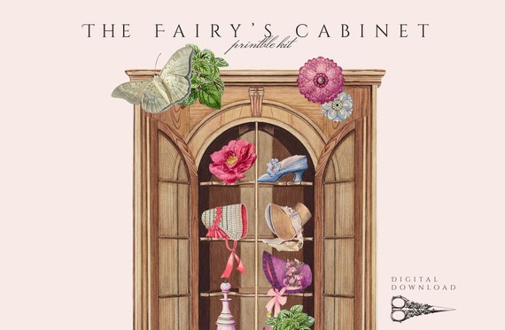 Printable Fairy's Cabinet Kit JPG Sheets DIY Cabinet of | Etsy