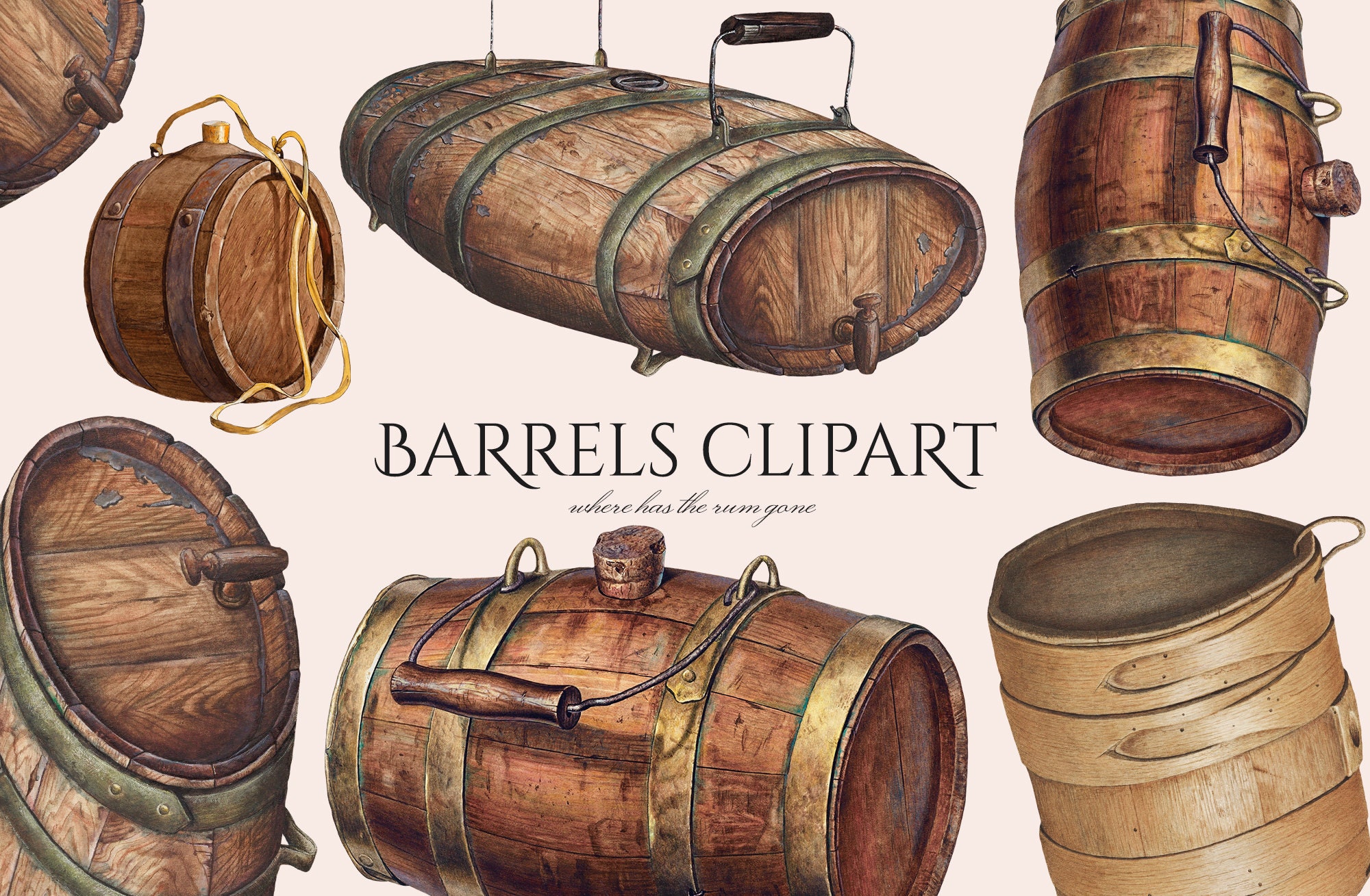 Pirate Rum Barrel