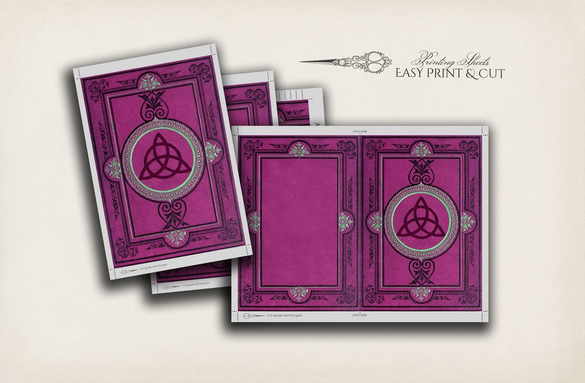 Printable Pink Spellbook Cover PDF & JPG for Grimoire Book - Etsy South ...