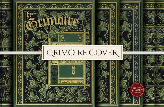 Printable Green Witch Grimoire Cover PDF & JPG for - Etsy