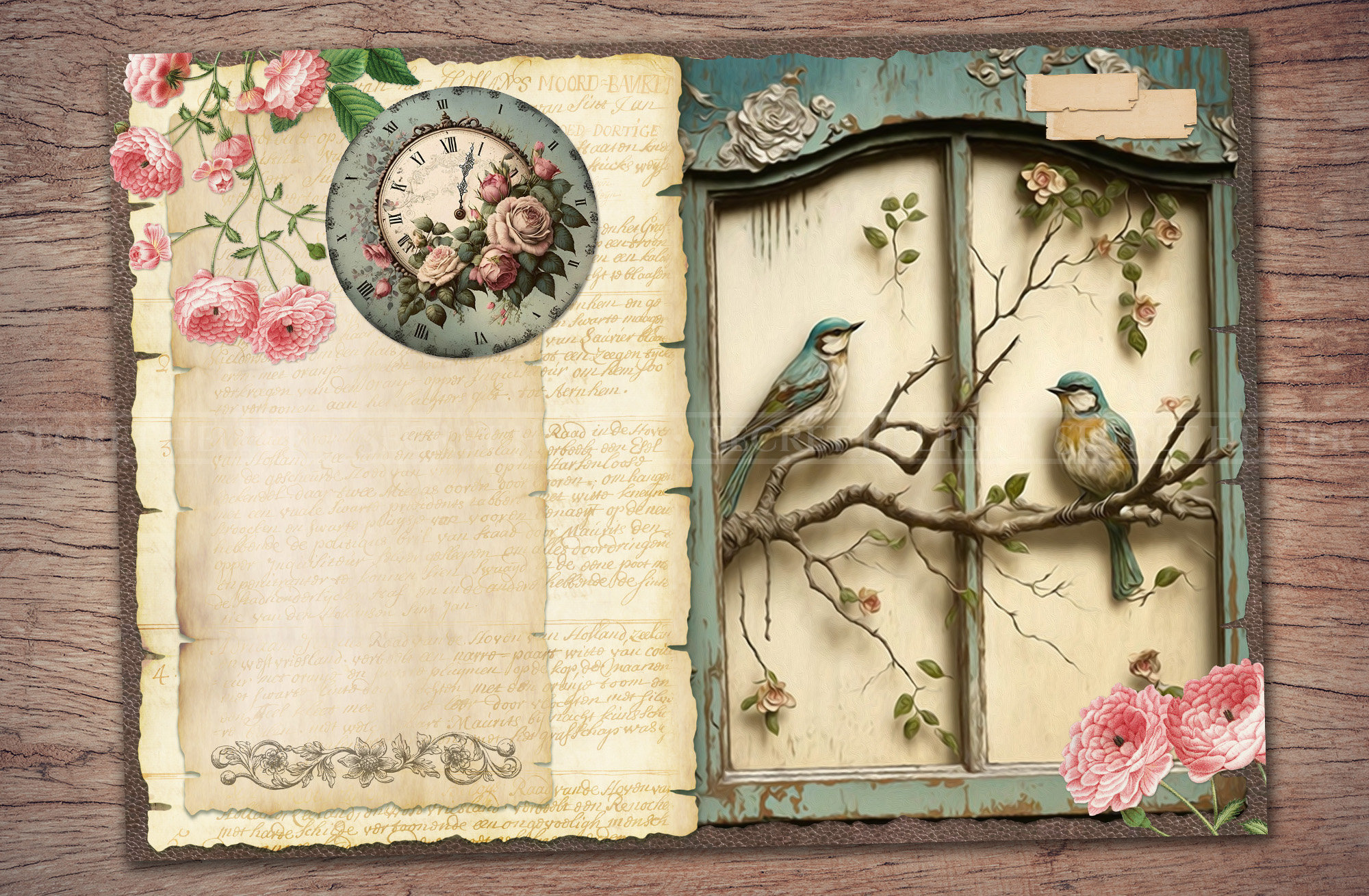 Shabby Chic Junk Journal Kit printable JPG Pages With - Etsy Canada