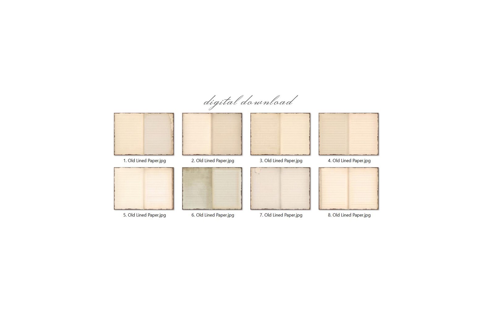 Old Lined Paper (in JPG), Printable Pages for Writing & Journaling ...